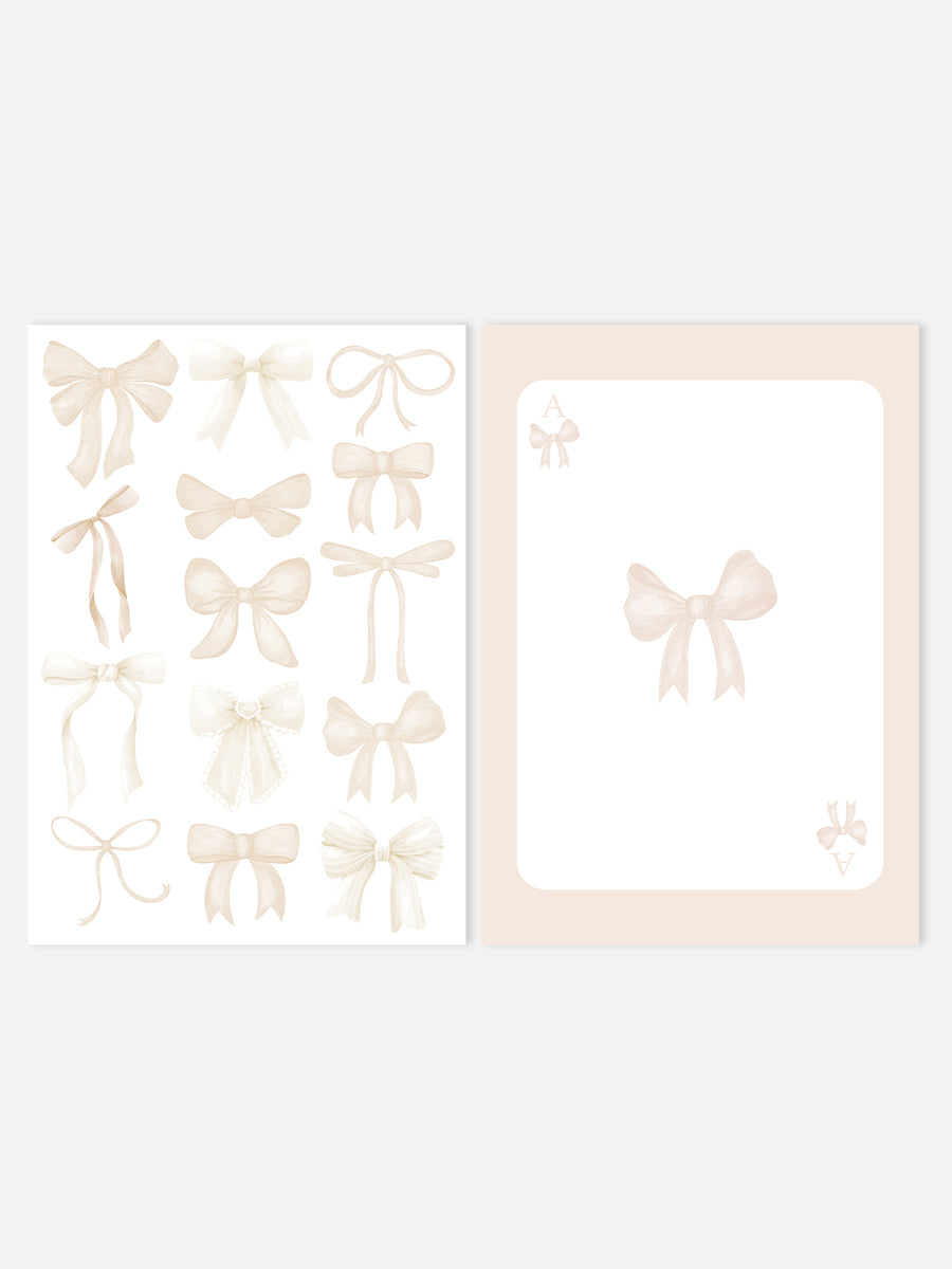 Beige Coquette Bows Set | Digital Download – Luxe Poster Co