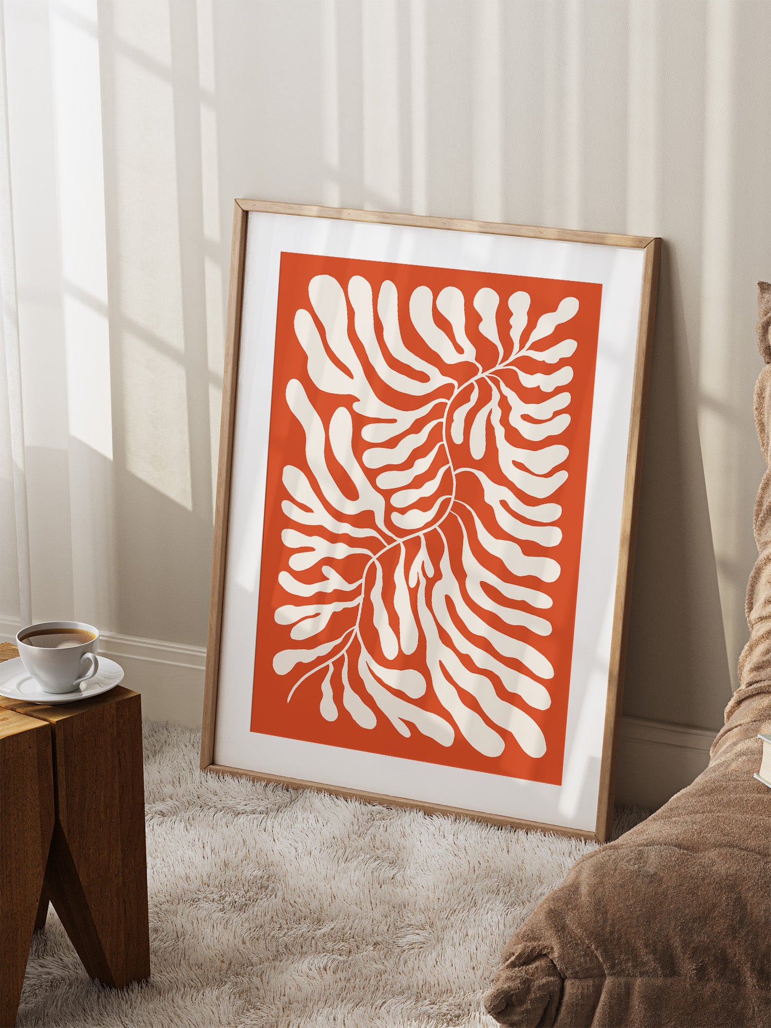 Abstract Wavy Leaf Print | Digital Download – Luxe Poster Co