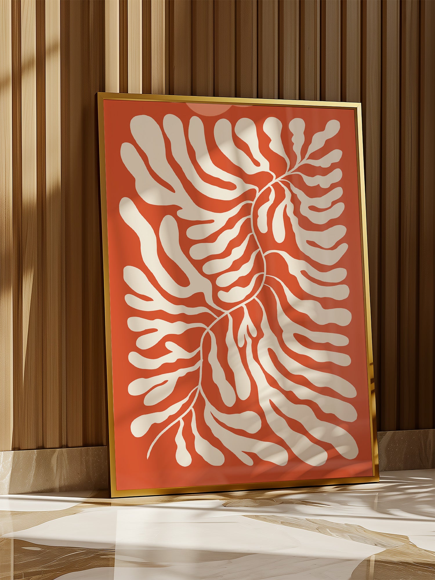 Abstract Wavy Leaf Print | Digital Download – Luxe Poster Co