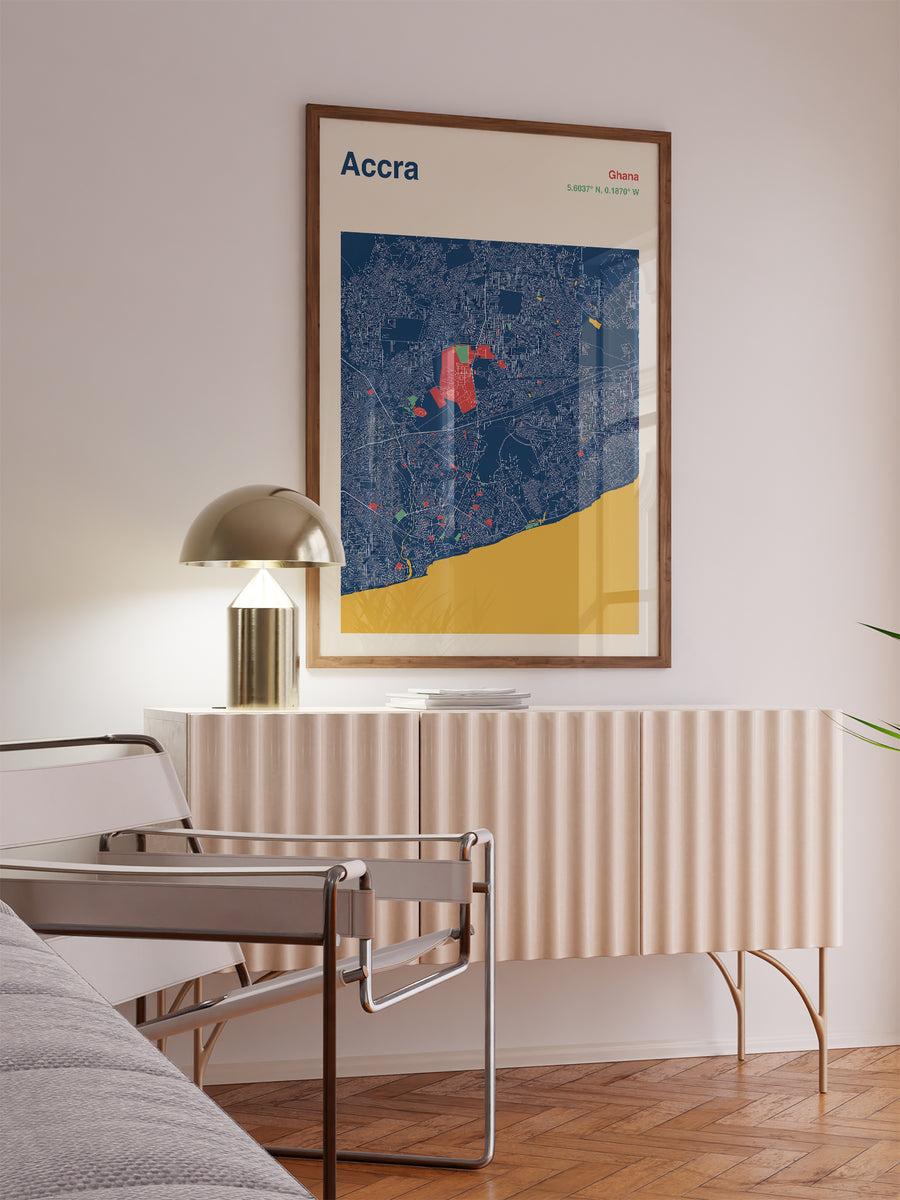 Accra Map Print – Luxe Poster Co