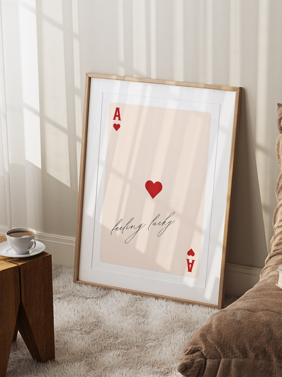 Ace Of Hearts Playing Card Poster – Luxe Poster Co