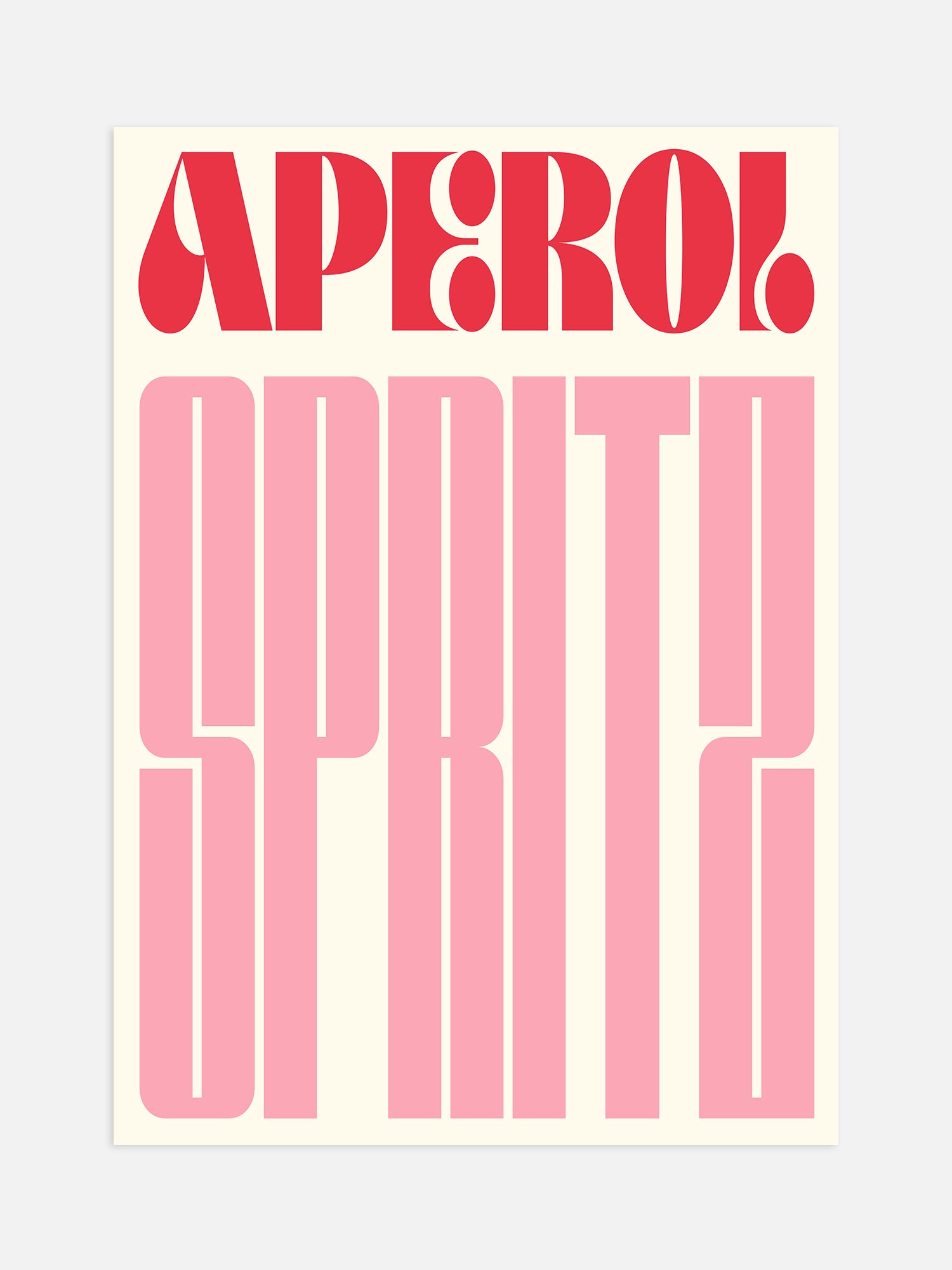 Aperol Spritz Typography Poster – Luxe Poster Co