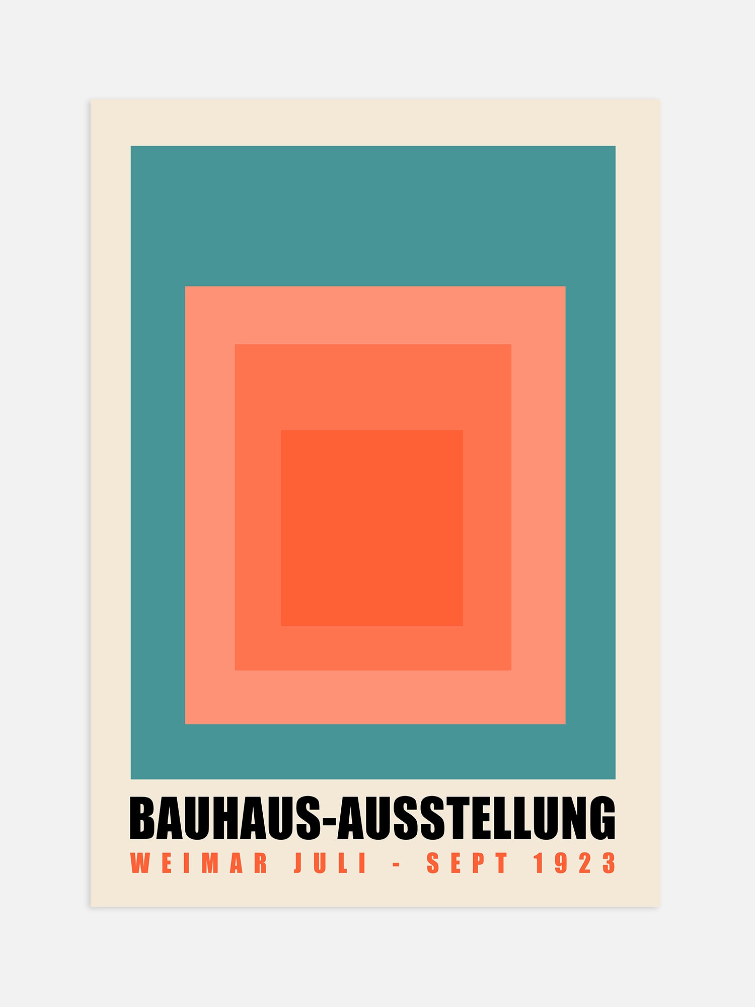 Blue And Orange Colour Block Poster – Luxe Poster Co