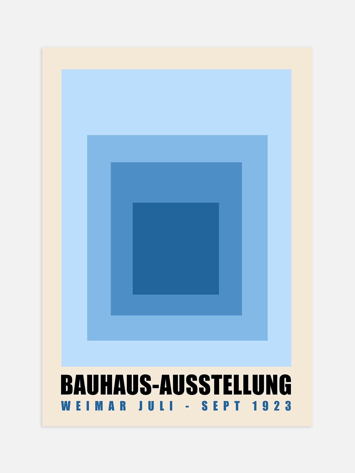 Blue Colour Block Bauhaus Poster – Luxe Poster Co