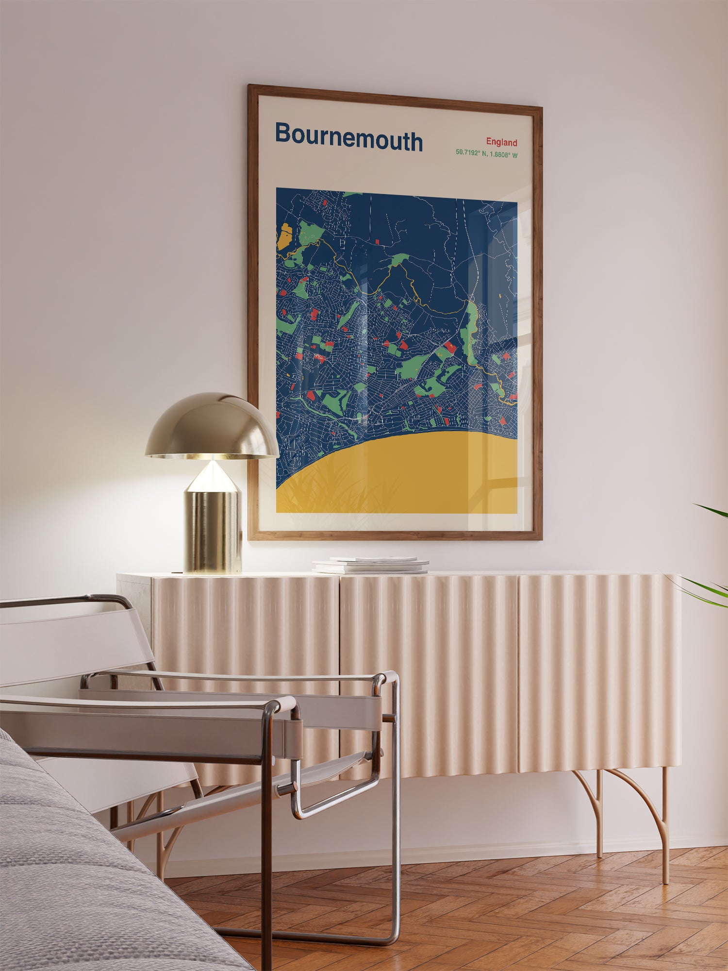 Bournemouth Map Print – Luxe Poster Co