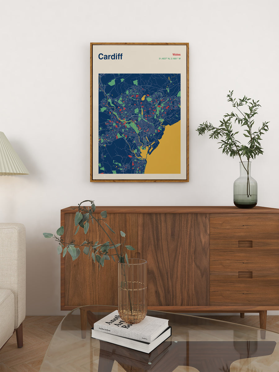 Cardiff Map Print – Luxe Poster Co