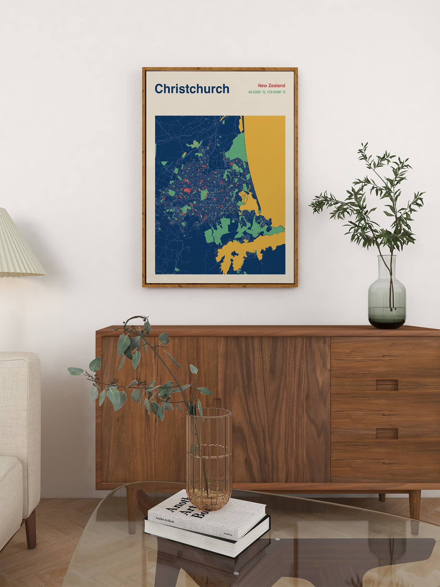 Christchurch Map Print – Luxe Poster Co