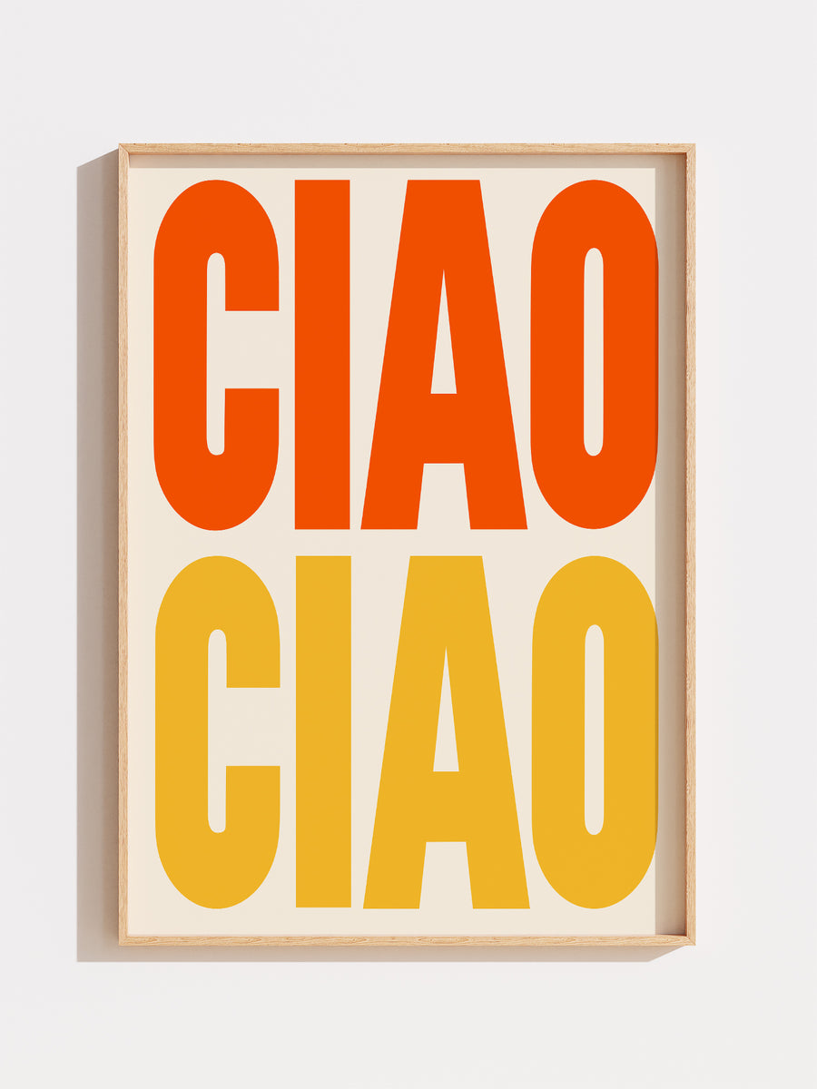 Orange Ciao Print – Luxe Poster Co