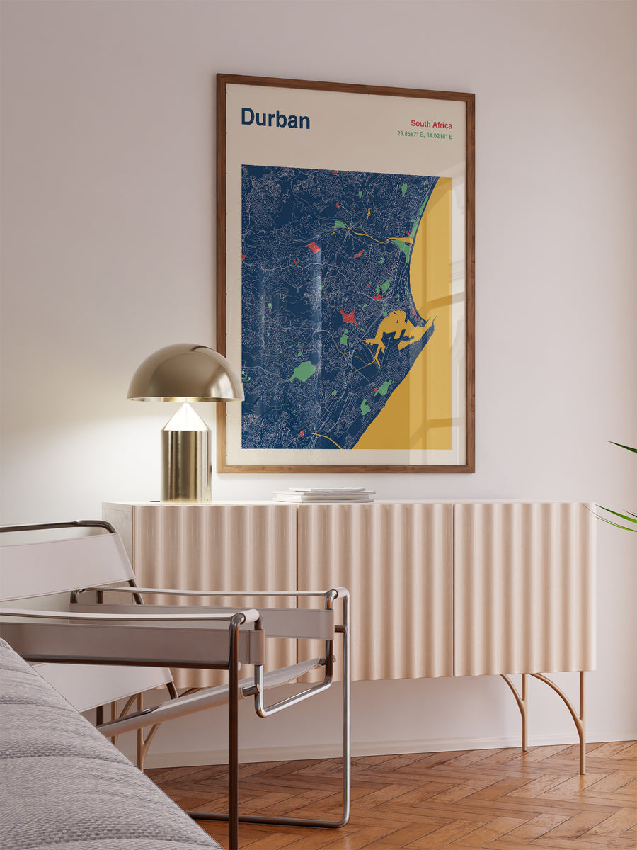 Durban Map Print – Luxe Poster Co