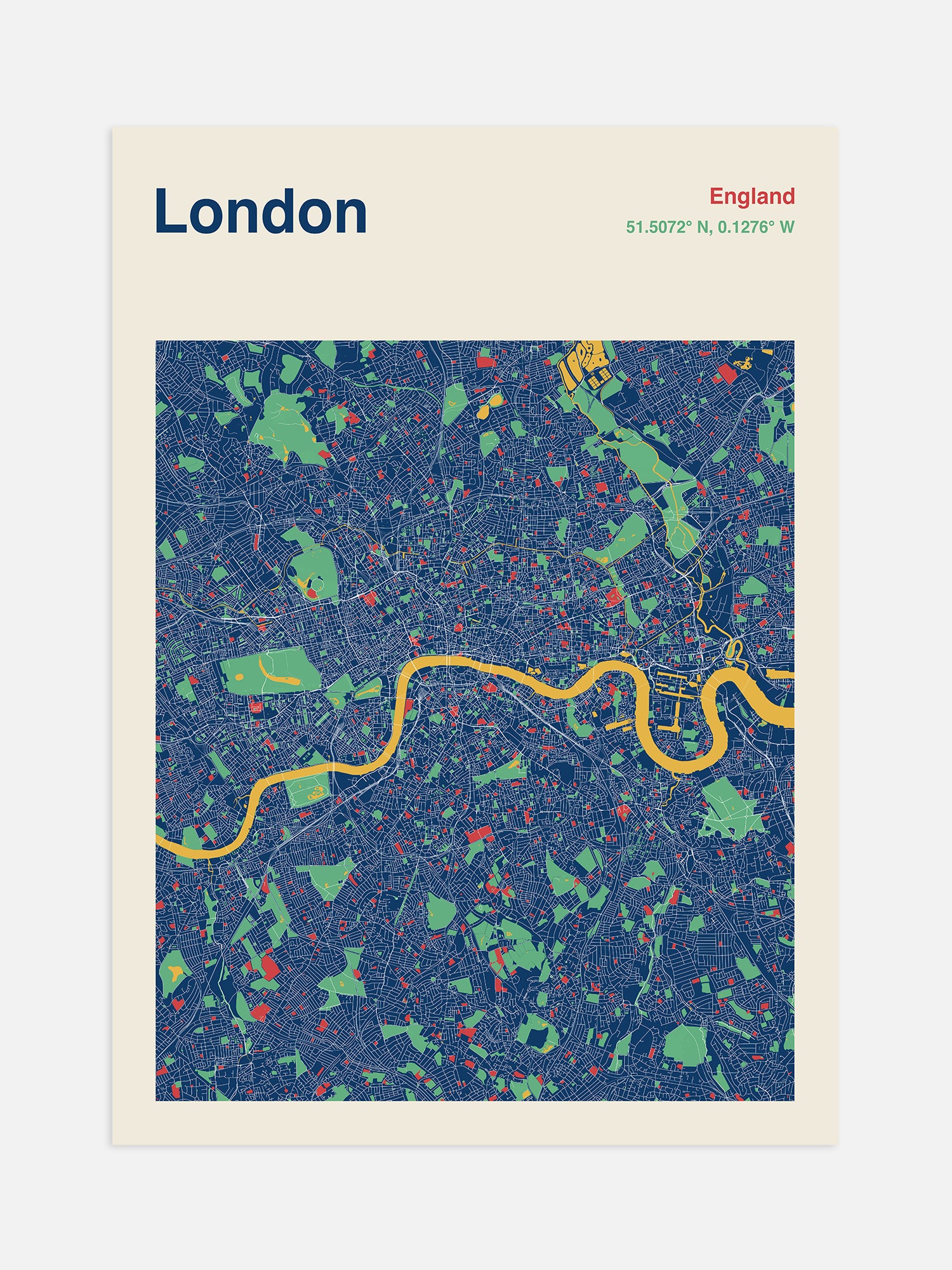 London Map Print – Luxe Poster Co