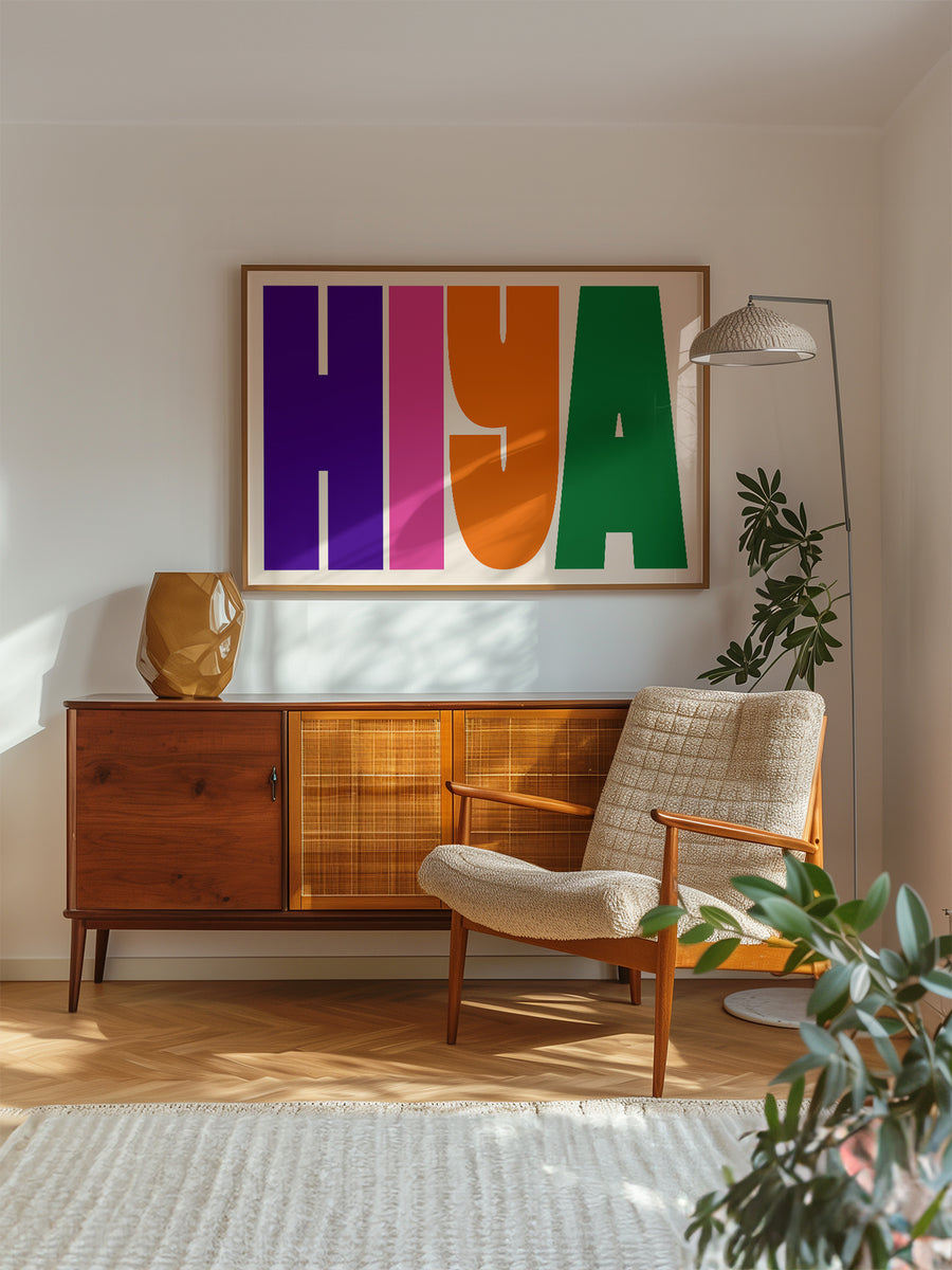 Hiya Typography Print – Luxe Poster Co