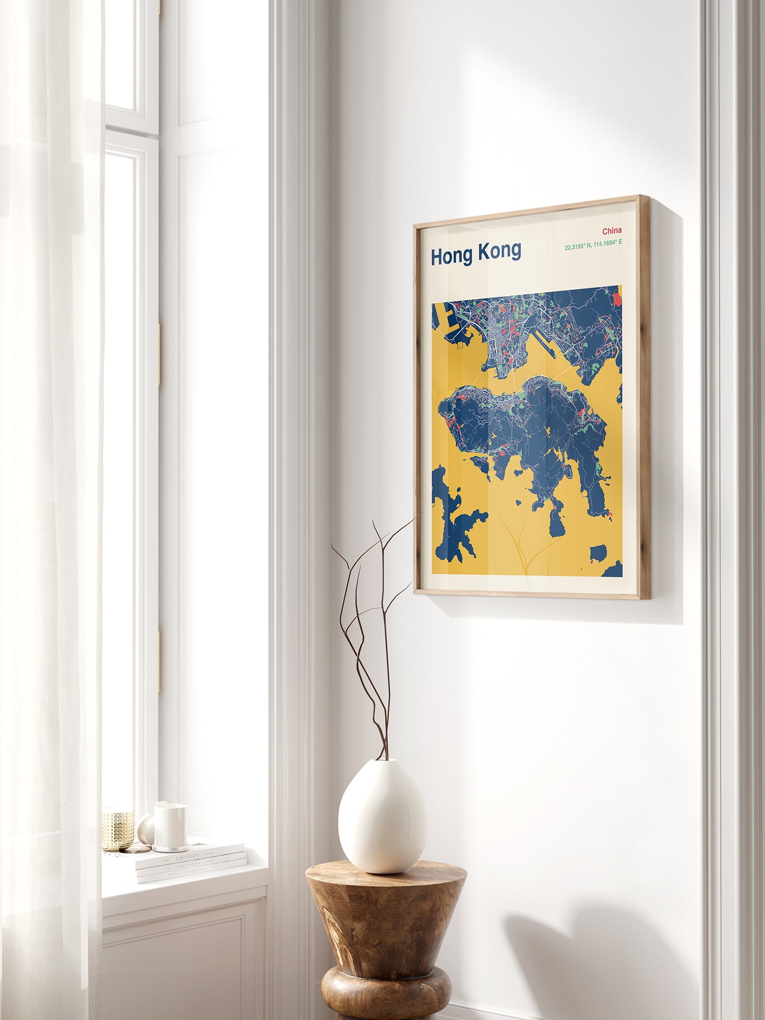 Hong Kong Map Print – Luxe Poster Co