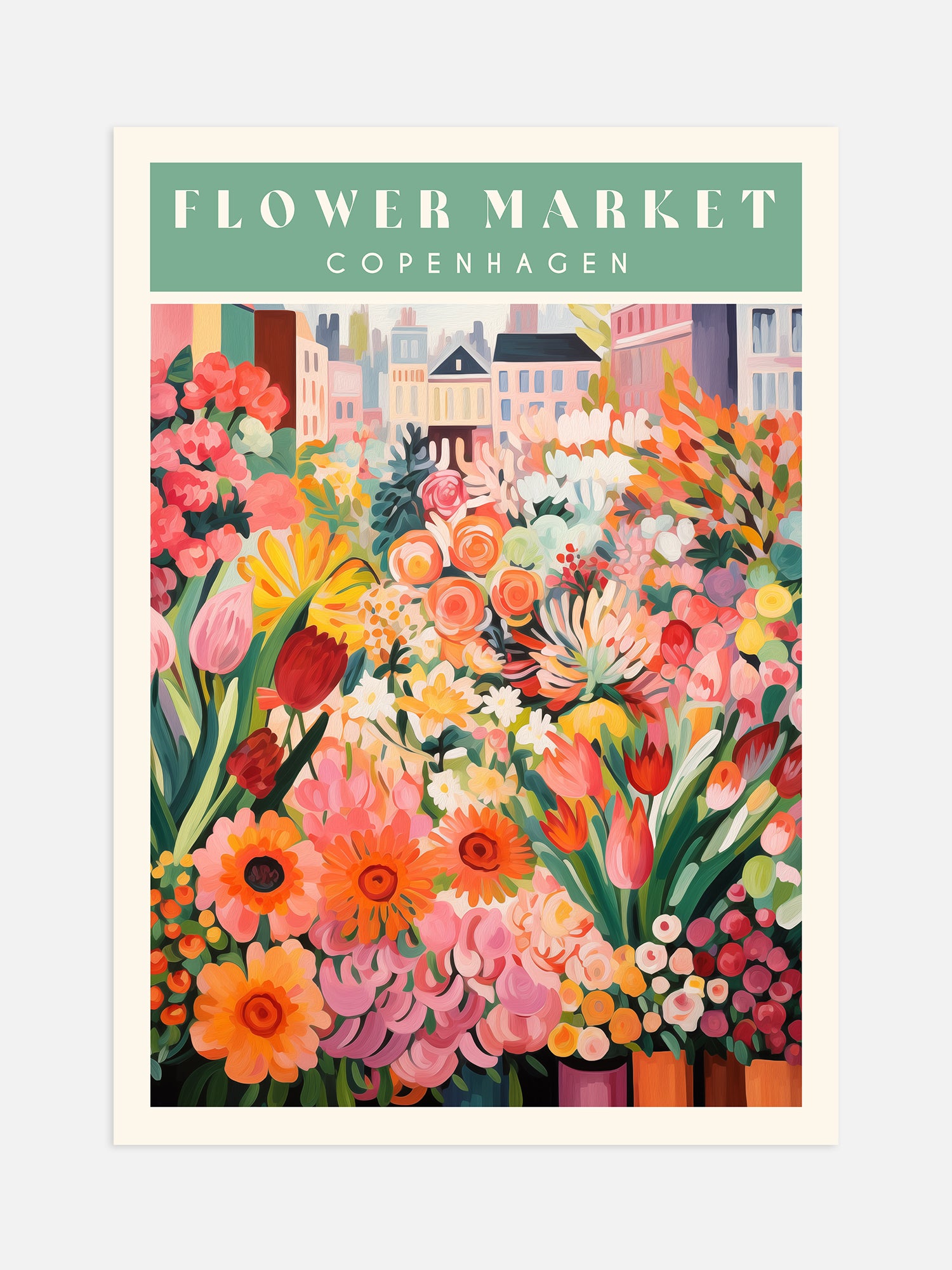 Copenhagen Flower Market Print – Luxe Poster Co