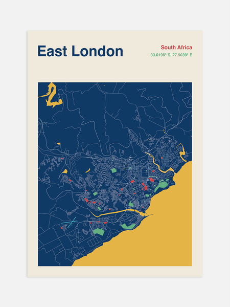 East London Map Print – Luxe Poster Co