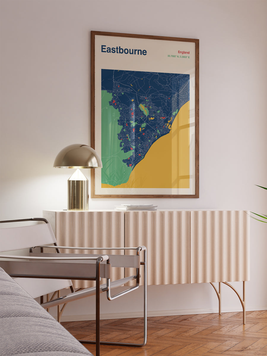 Eastbourne Map Print – Luxe Poster Co