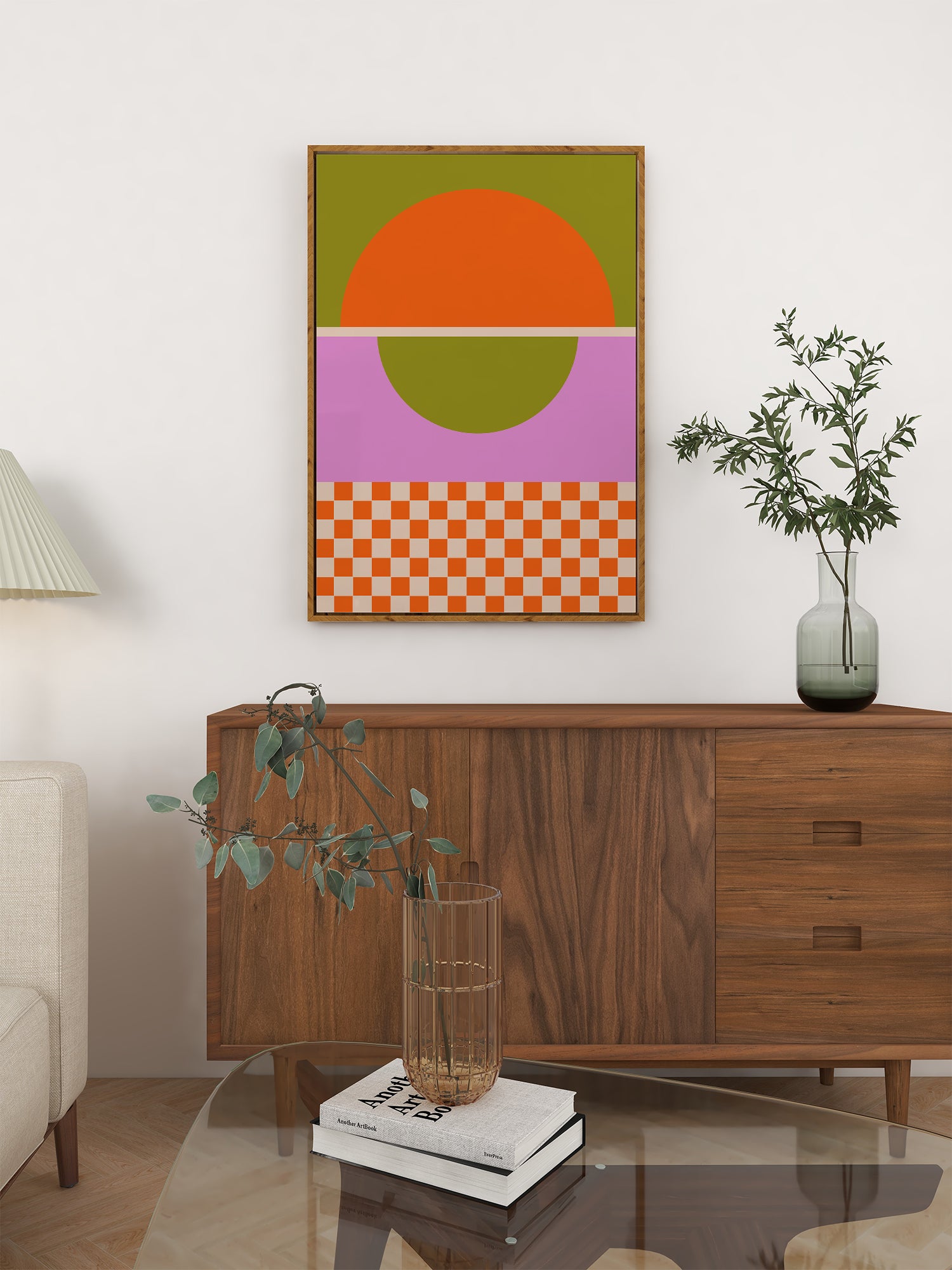 Orange Checks Poster – Luxe Poster Co