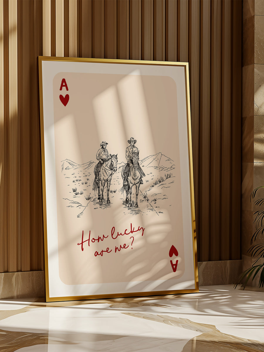 Western Playing Card Print | Digital Download – Luxe Poster Co