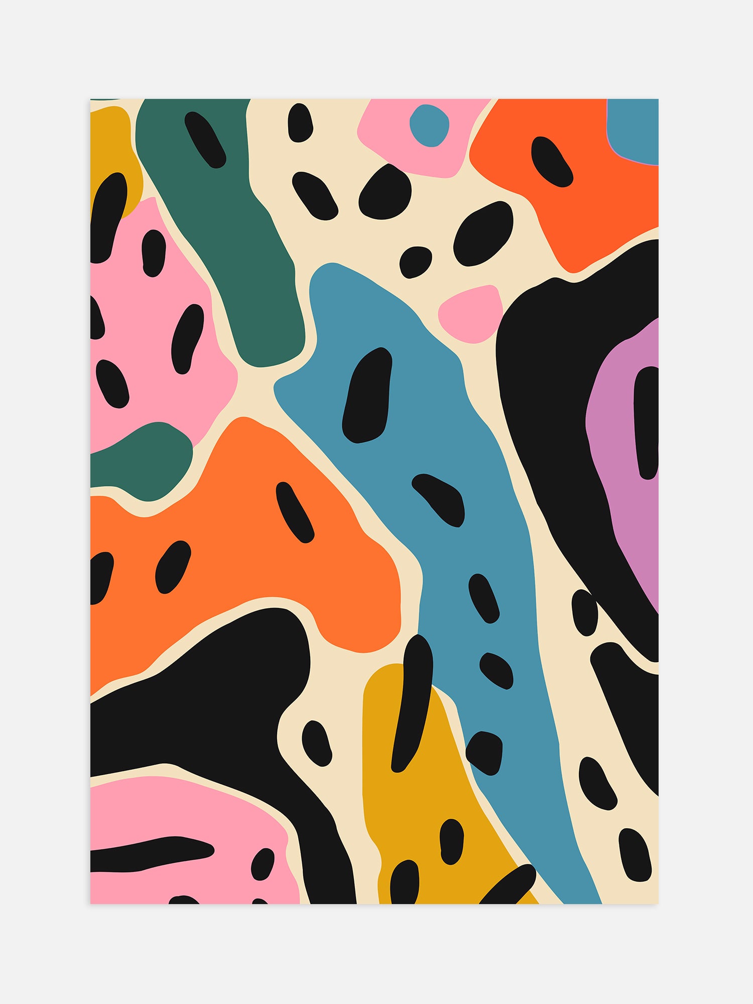 Abstract Cut Outs Mid Century Poster – Luxe Poster Co