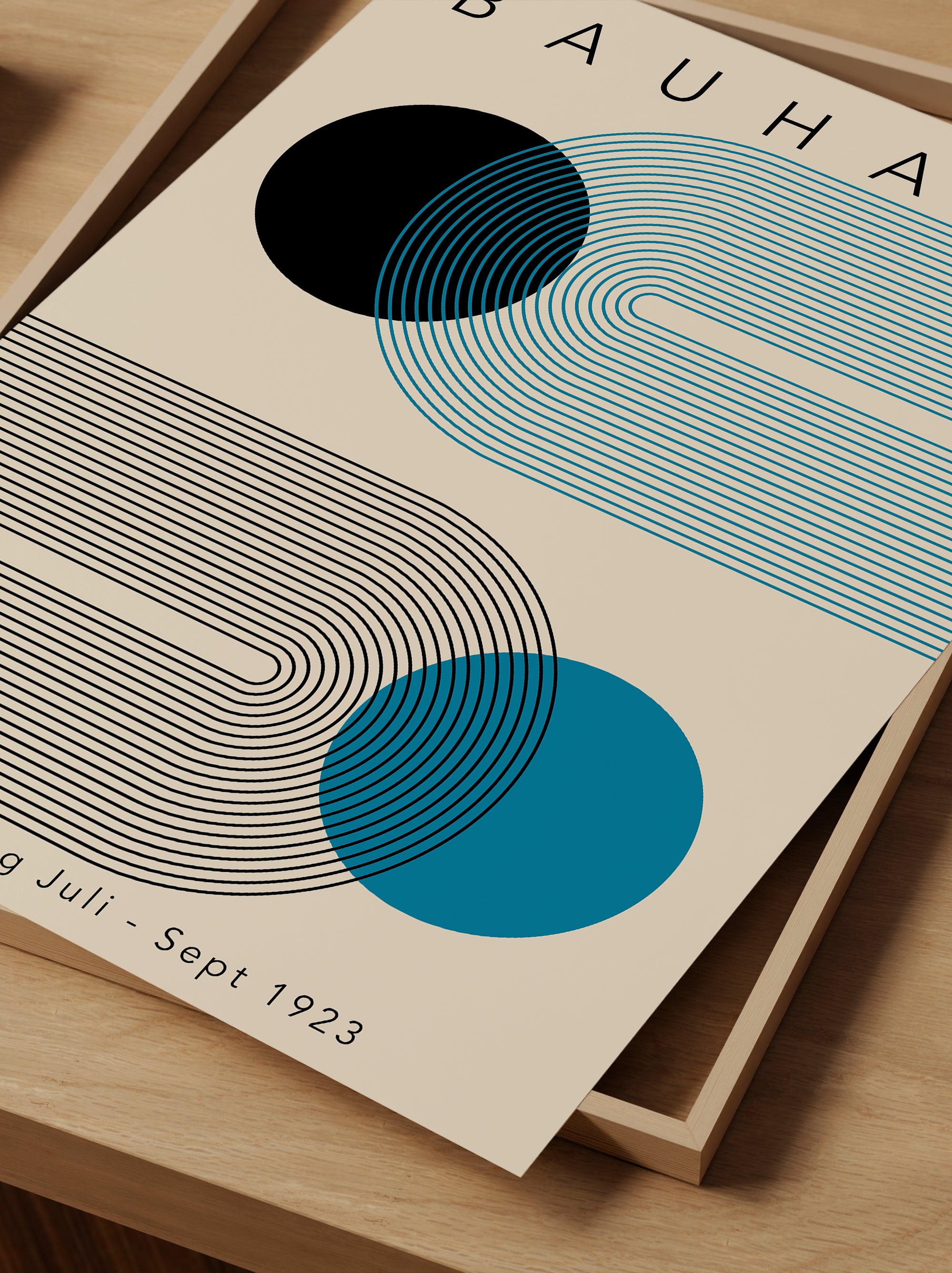 Bauhaus Blue Arch Poster – Luxe Poster Co