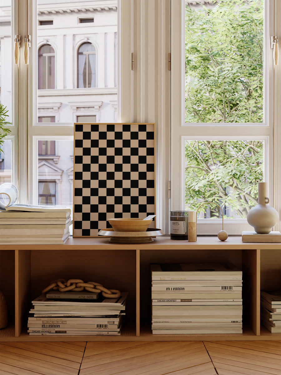 Black Checks Poster – Luxe Poster Co