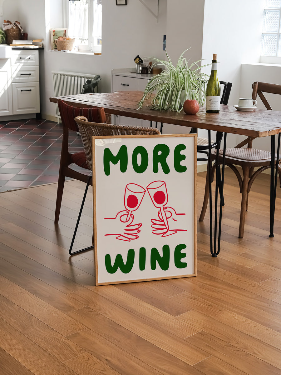Retro More Wine Print – Luxe Poster Co