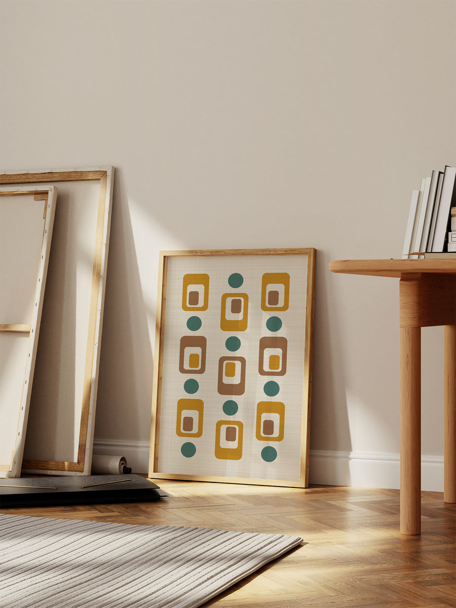 Mid Century Shapes Poster – Luxe Poster Co