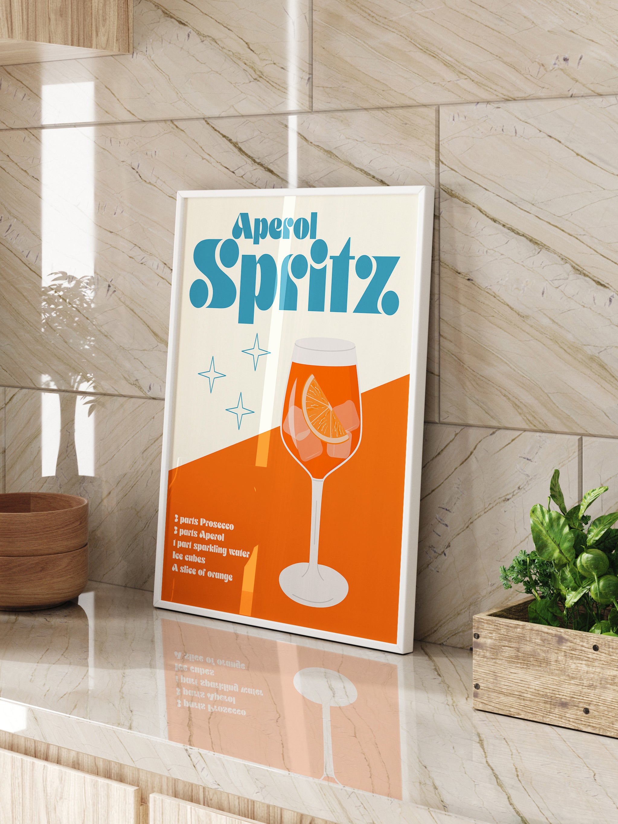 Retro Aperol Spritz Poster – Luxe Poster Co