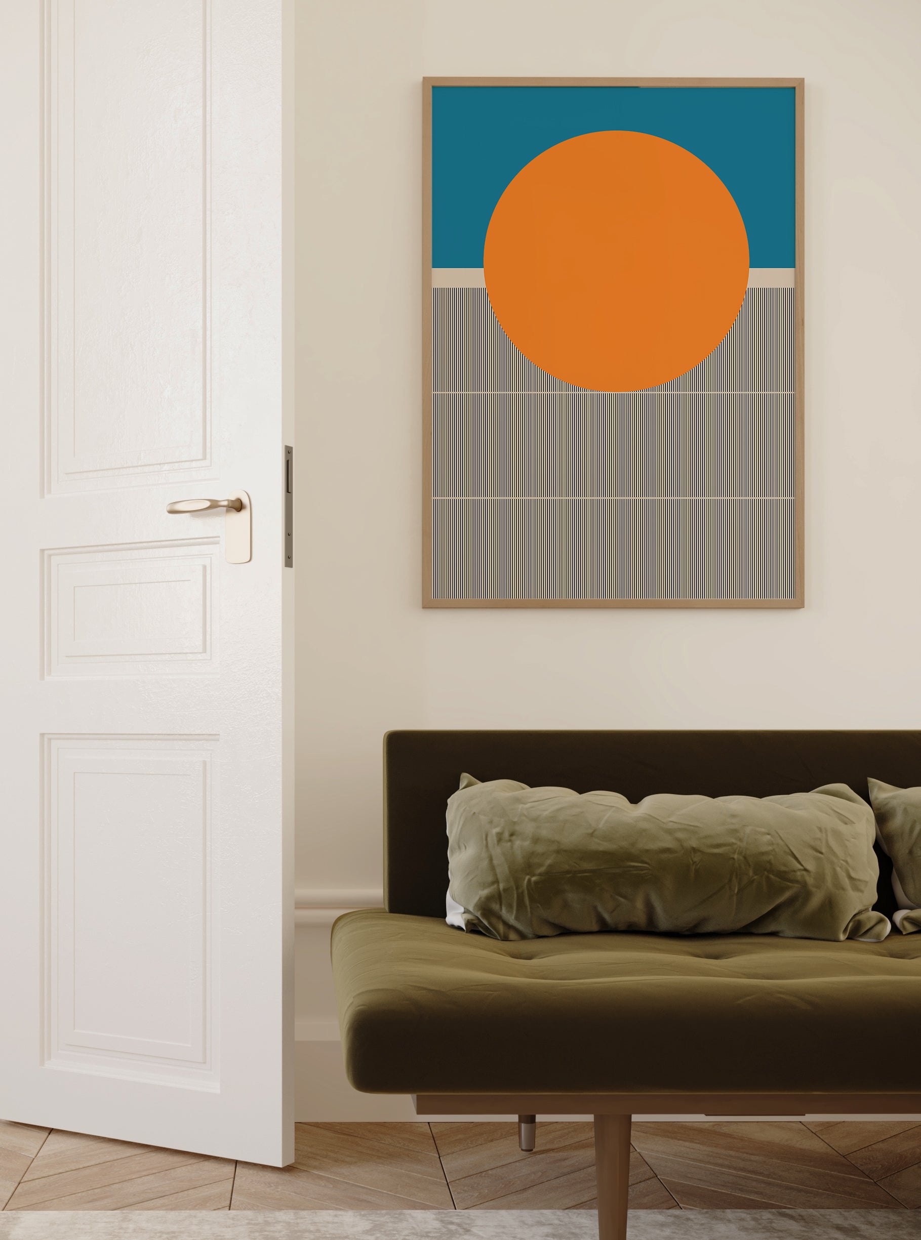 Orange Circle Mid Century Poster – Luxe Poster Co