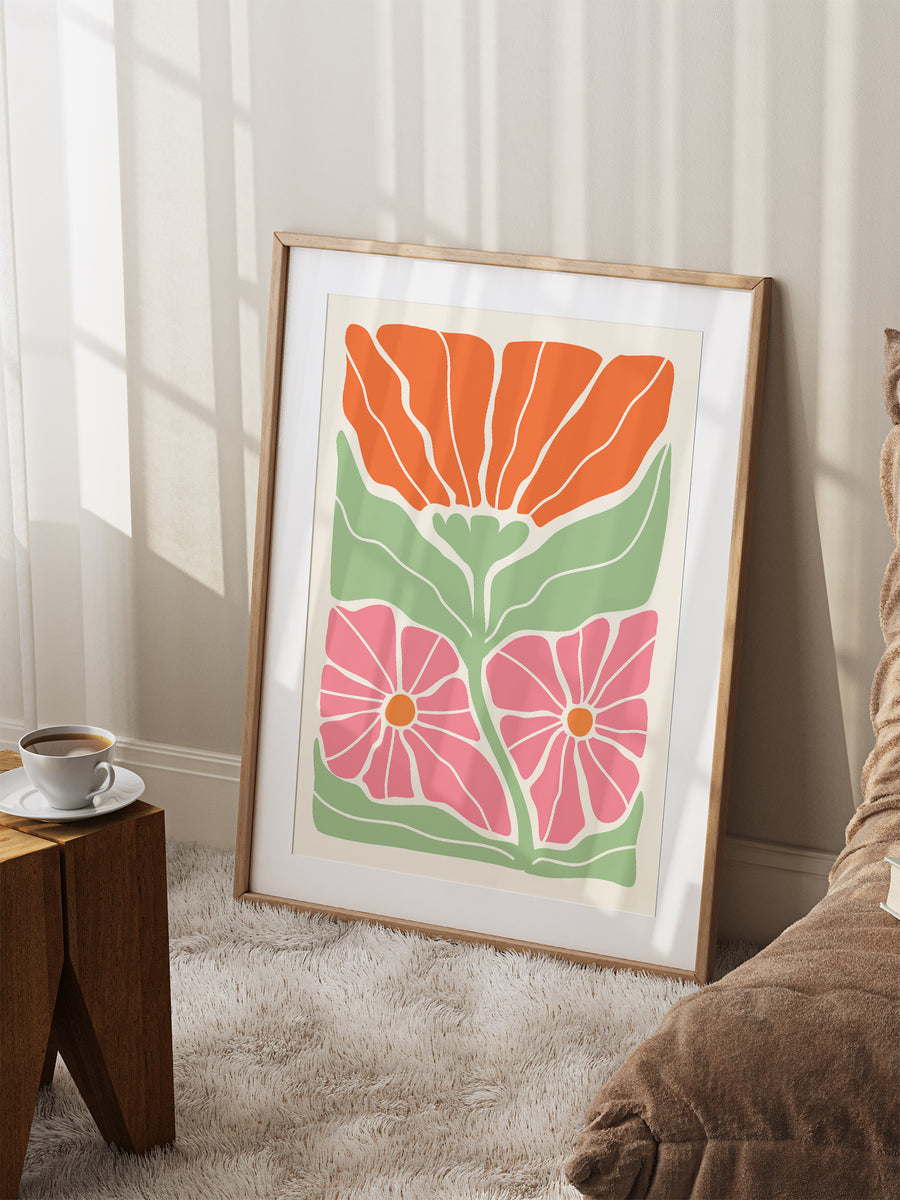Retro Flower Poster | Digital Download – Luxe Poster Co