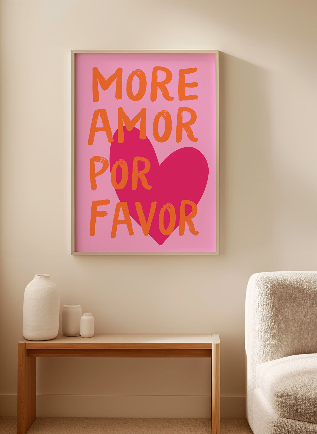 Hand Drawn More Amor Print – Luxe Poster Co