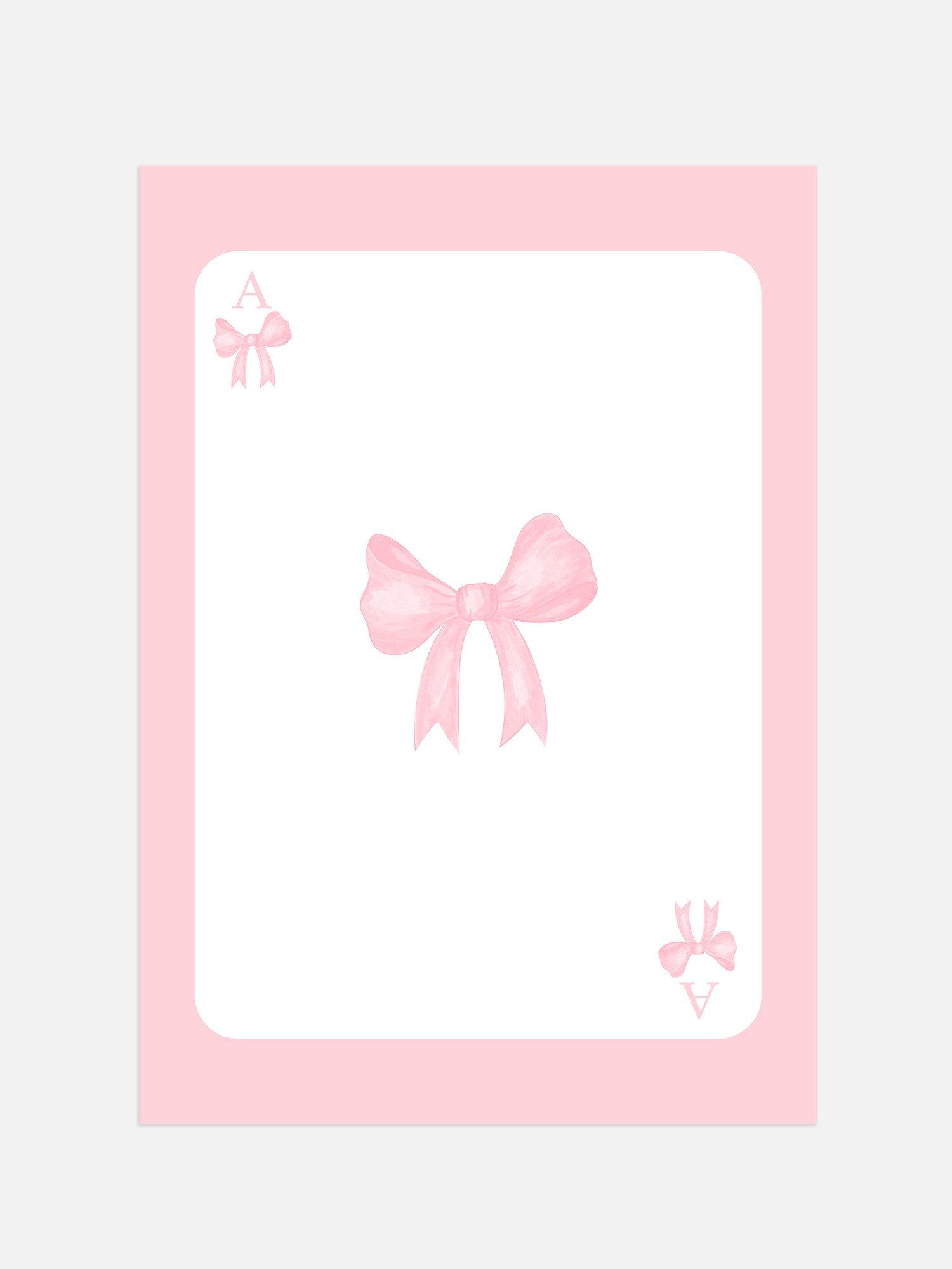 Pink Bow Playing Card | Digital Download – Luxe Poster Co