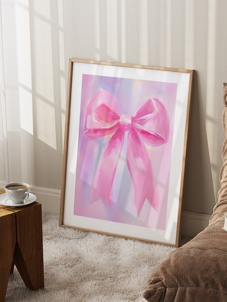 Pink Bow Painting | Digital Download – Luxe Poster Co