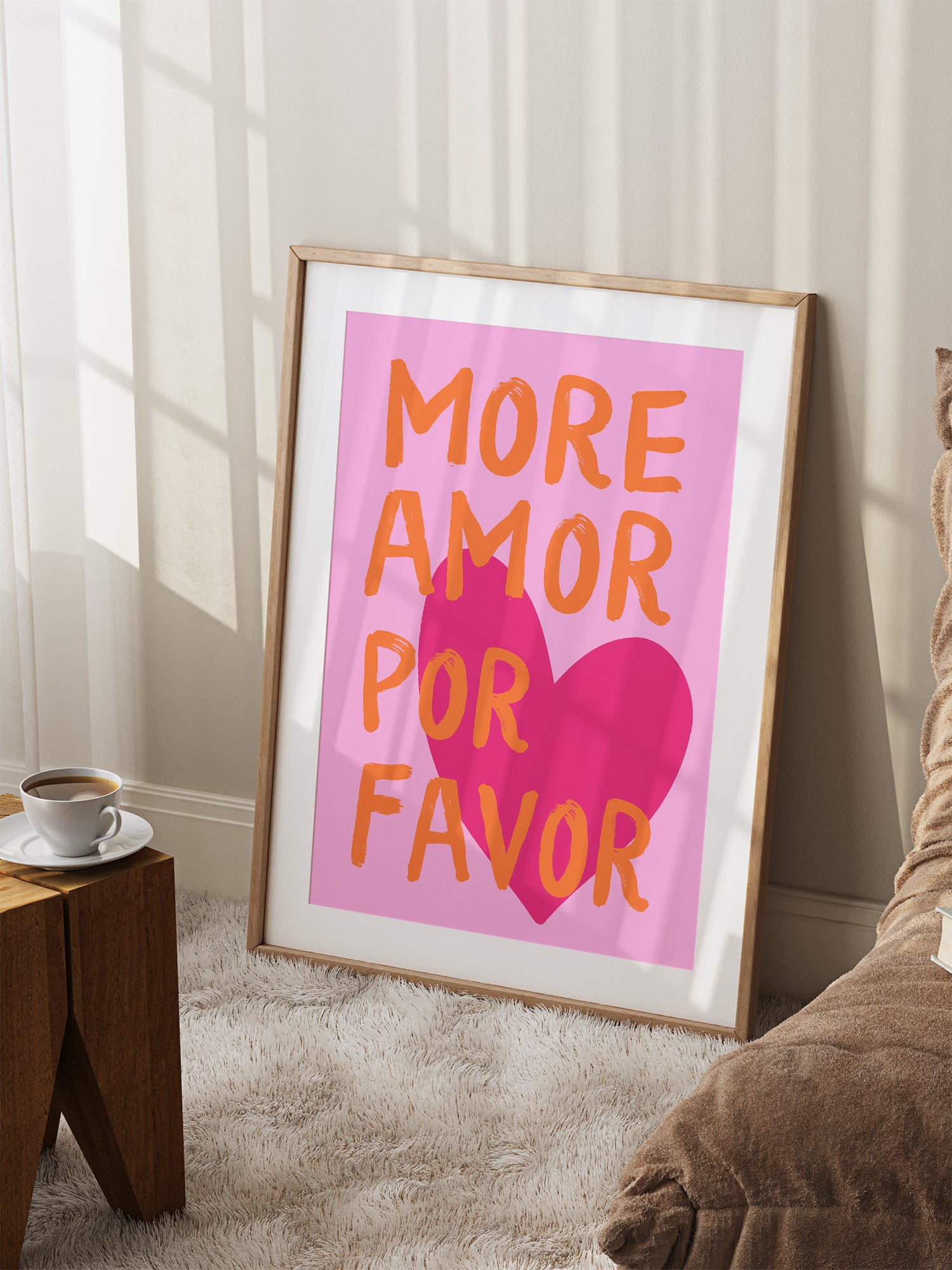 Pink More Amor Print | Digital Download – Luxe Poster Co