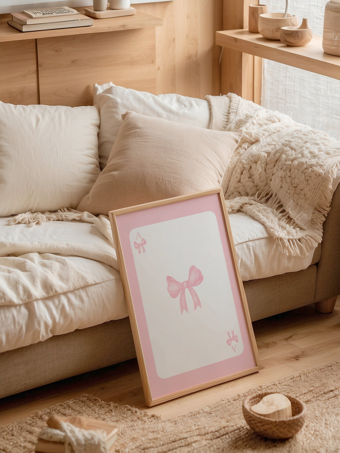 Pink Bow Playing Card | Digital Download – Luxe Poster Co