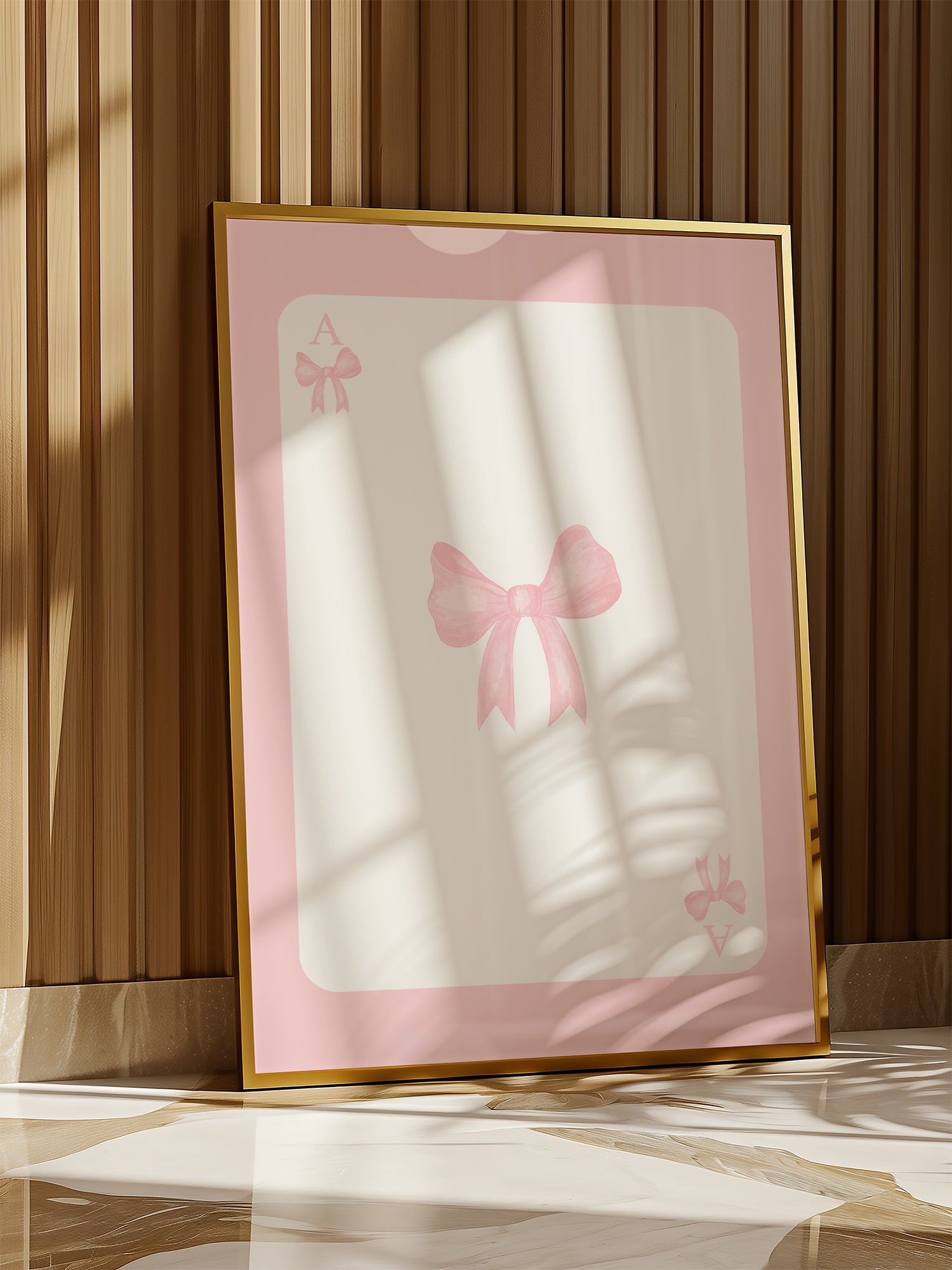 Pink Bow Playing Card | Digital Download – Luxe Poster Co