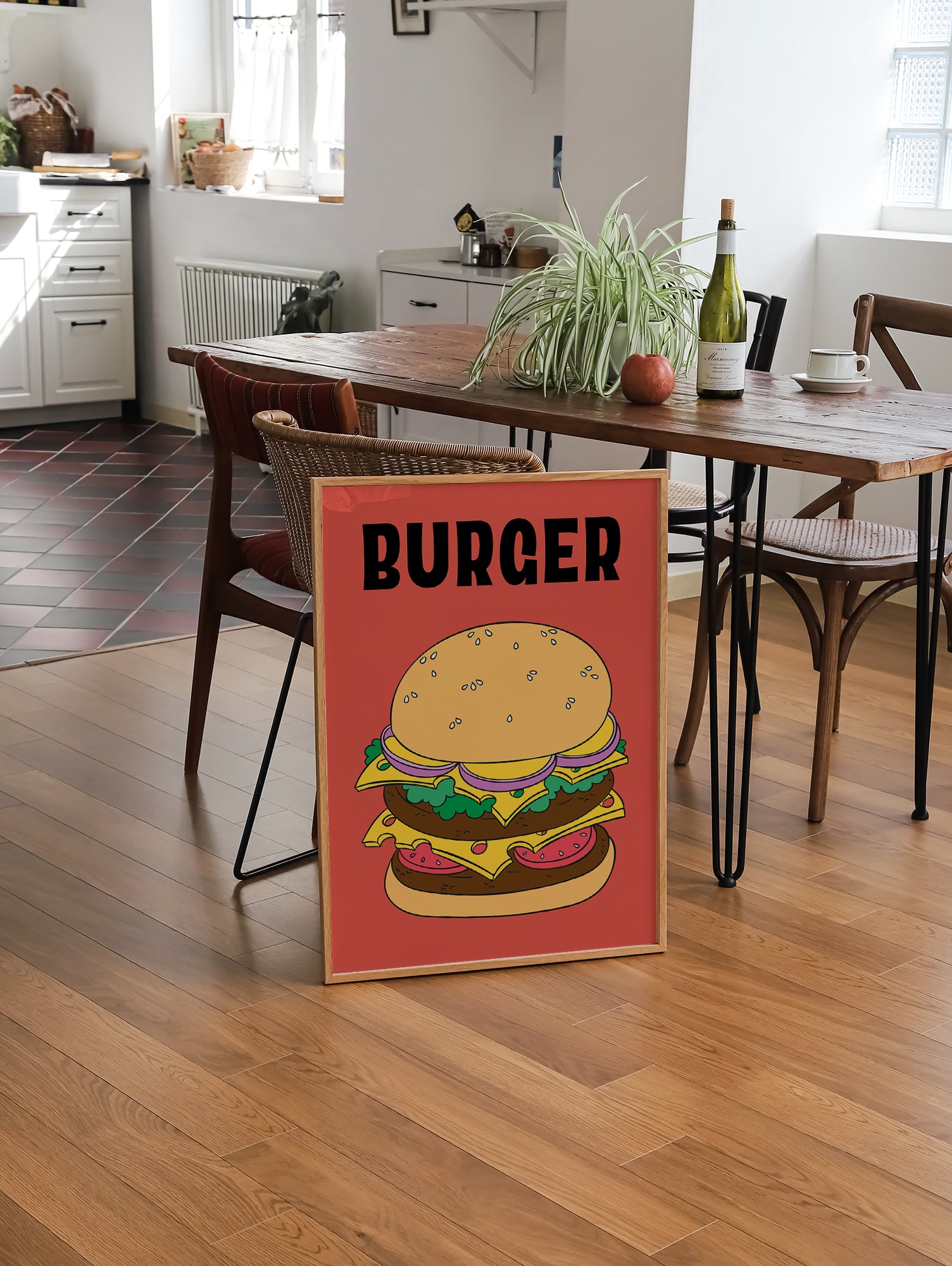 Retro Burger Poster – Luxe Poster Co
