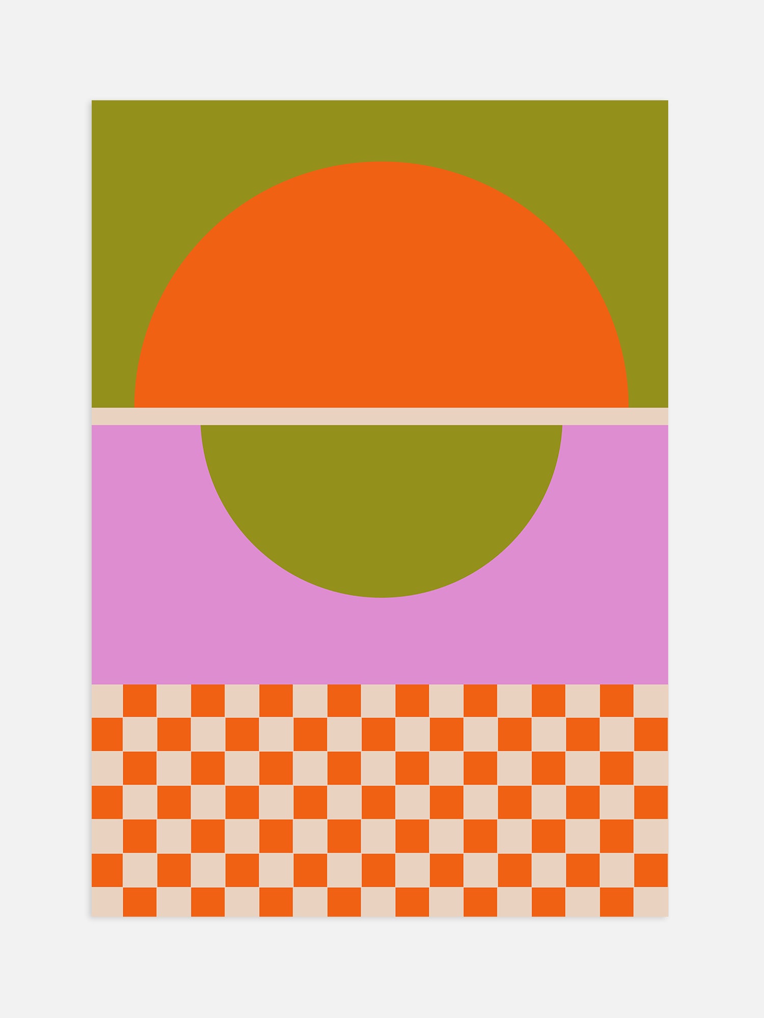 Orange Checks Poster – Luxe Poster Co