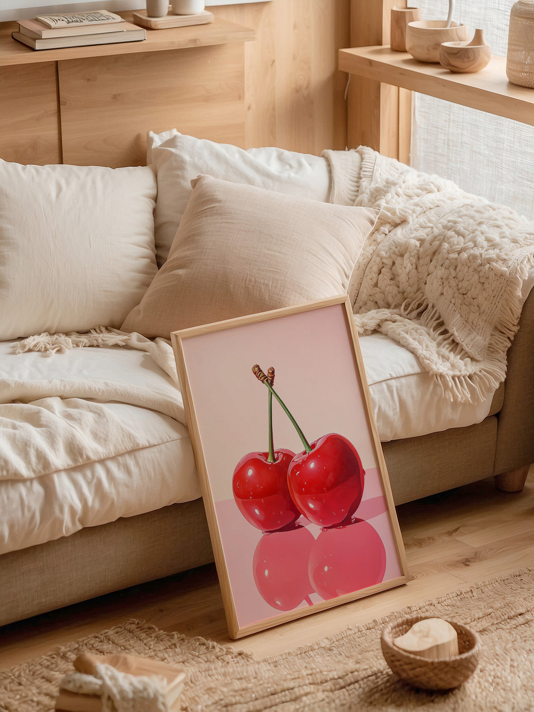 Retro Cherries Painting | Digital Download – Luxe Poster Co