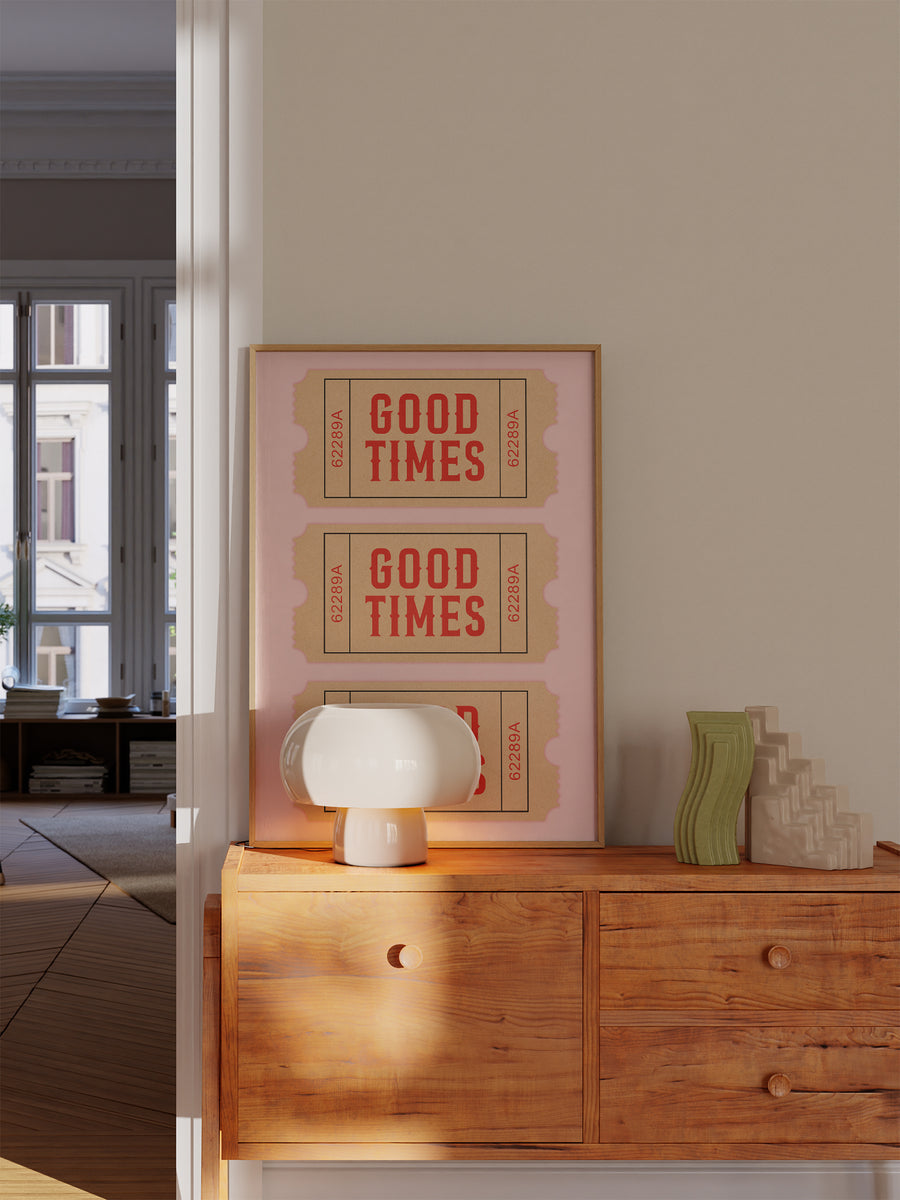 Retro Good Times Ticket Poster – Luxe Poster Co
