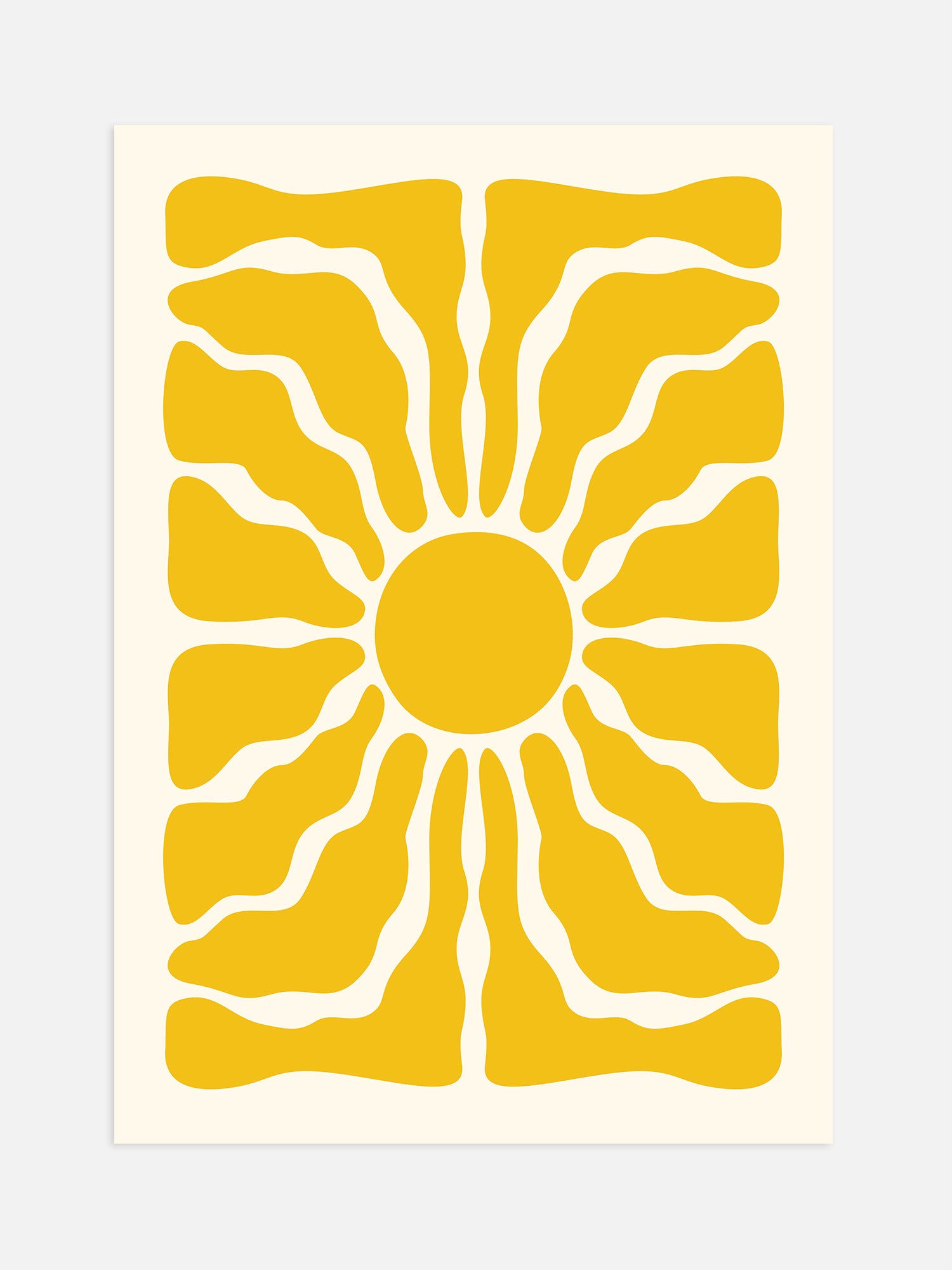 Yellow Wavy Flower Poster – Luxe Poster Co