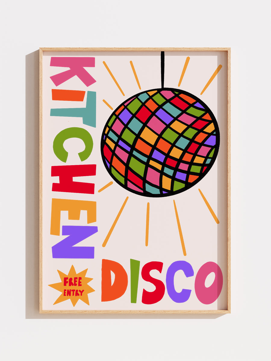 Retro Kitchen Disco Print – Luxe Poster Co