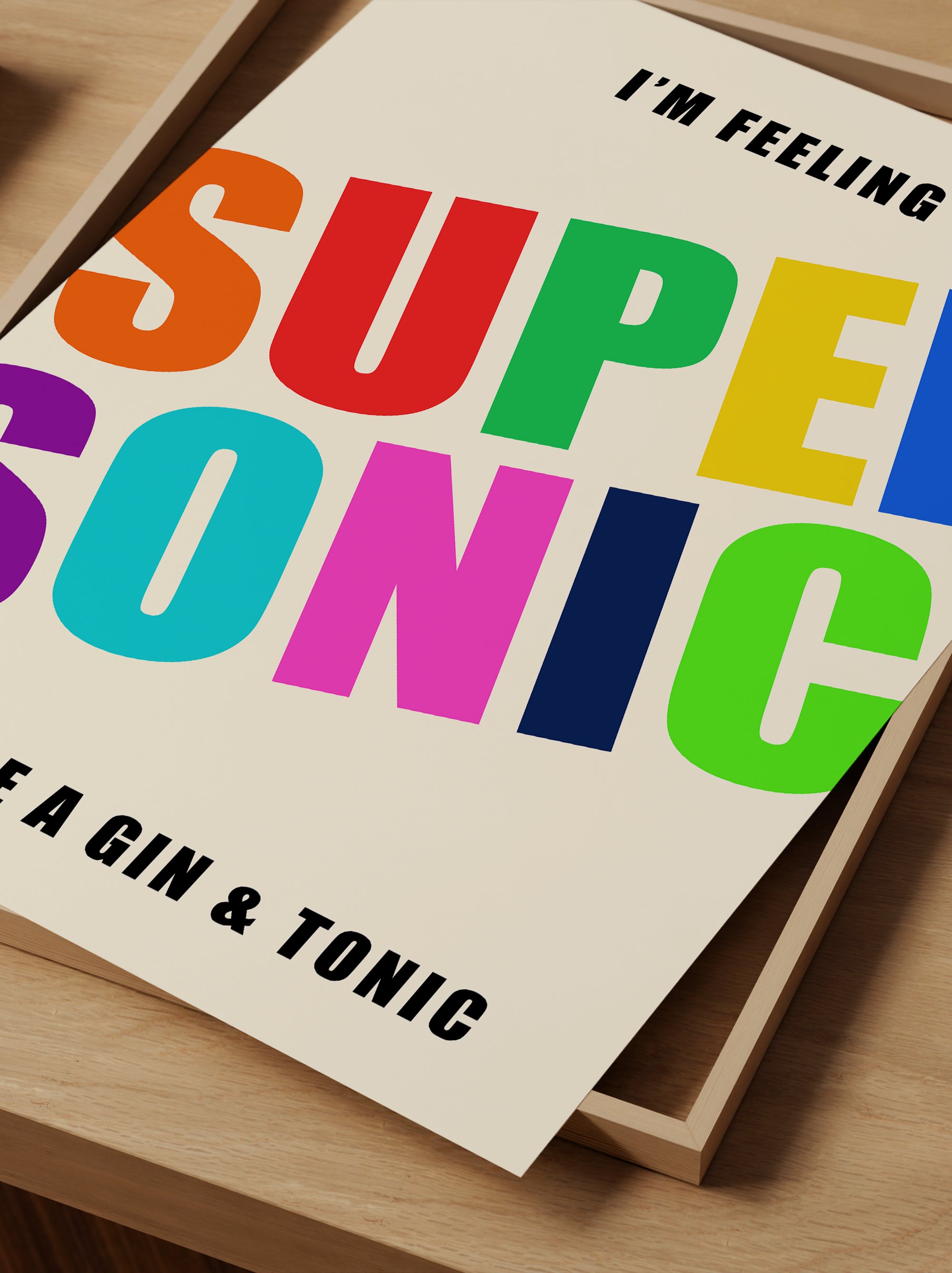 Supersonic Typography Poster – Luxe Poster Co