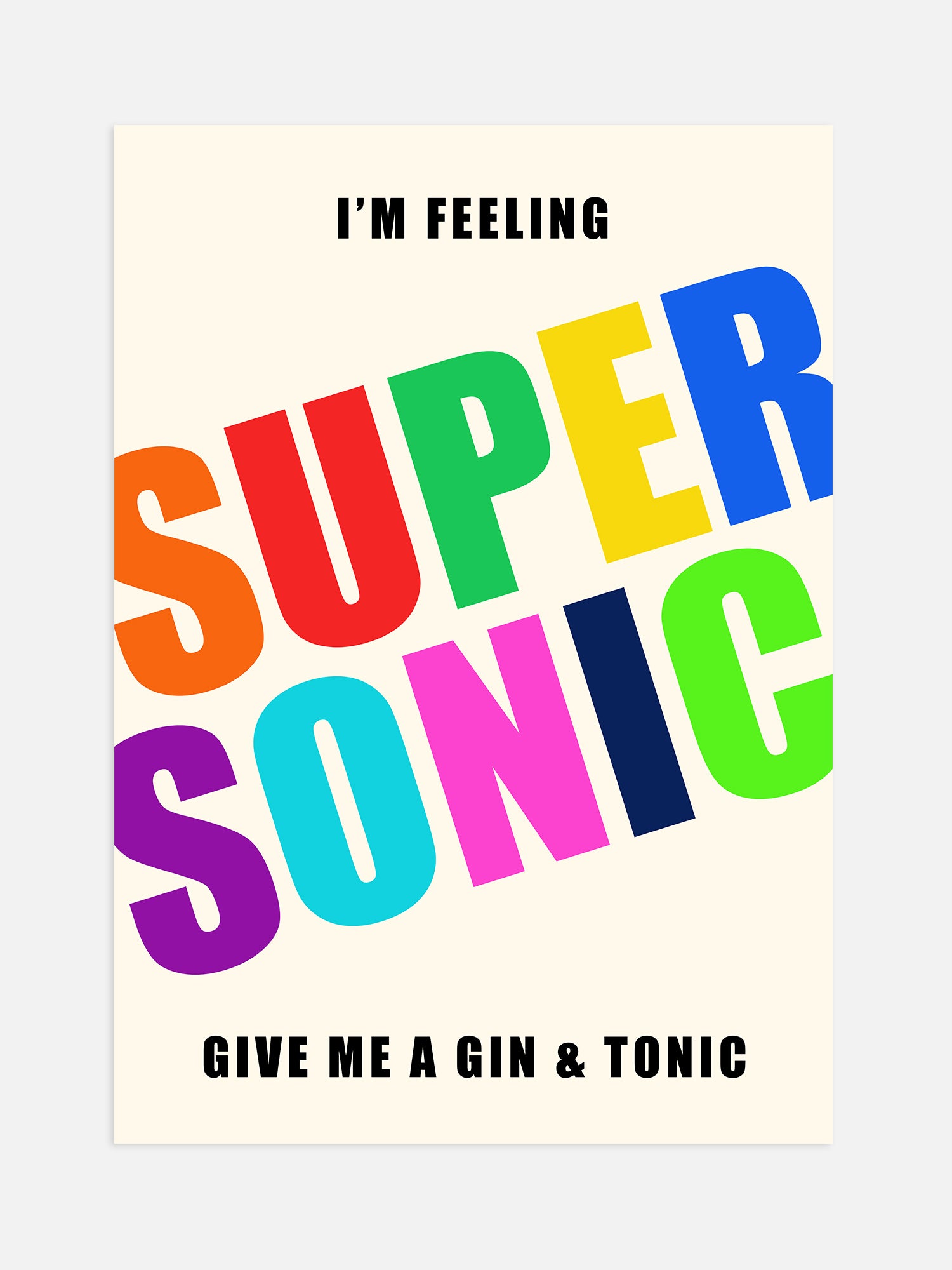Supersonic Typography Poster – Luxe Poster Co