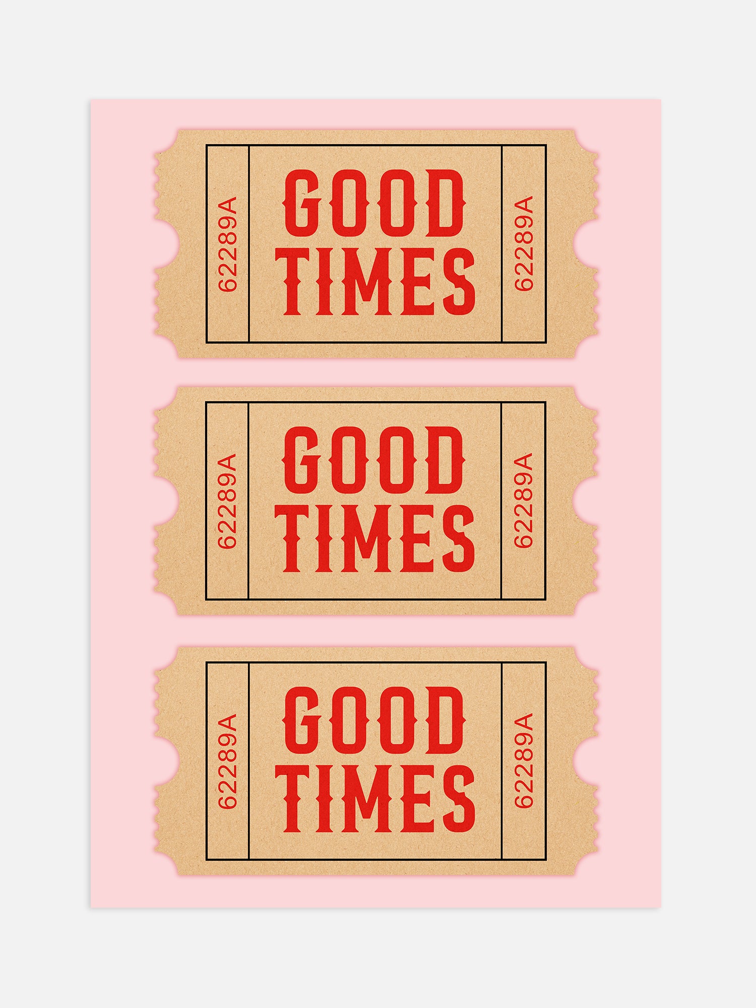 Retro Good Times Ticket Poster – Luxe Poster Co