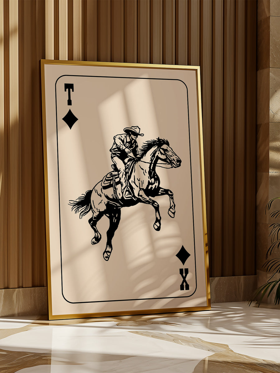 Western Playing Card Poster – Luxe Poster Co