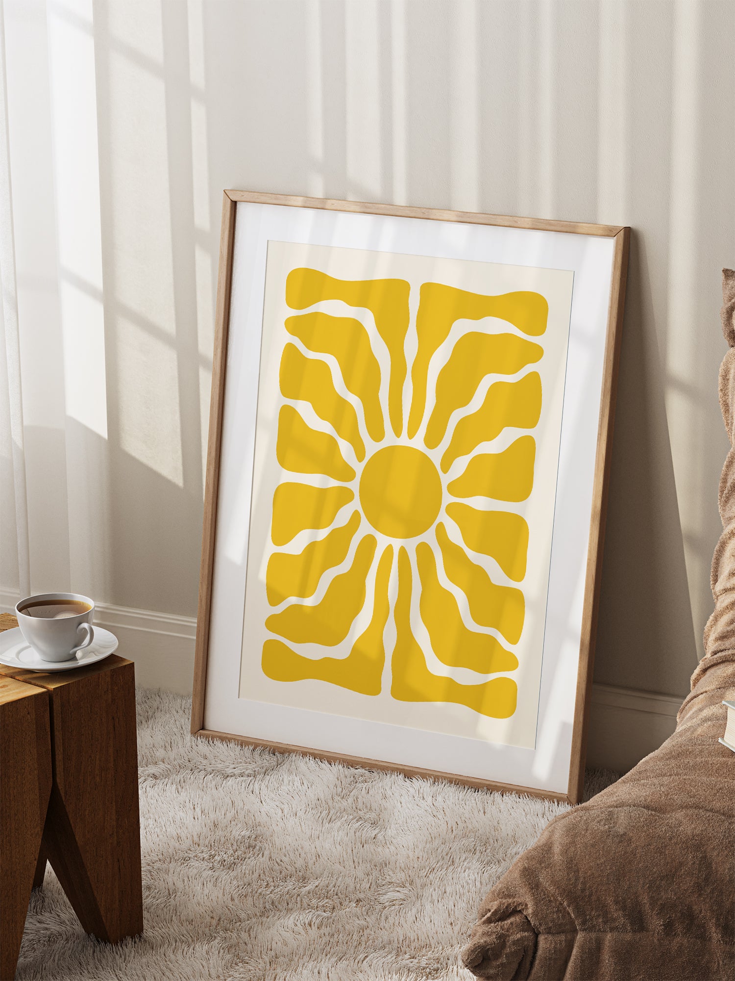Yellow Wavy Flower Poster – Luxe Poster Co