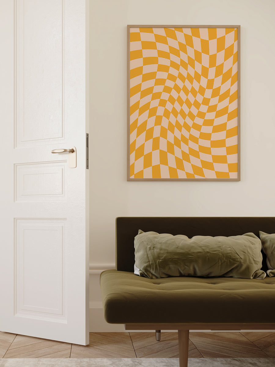 Wavy Yellow Poster – Luxe Poster Co