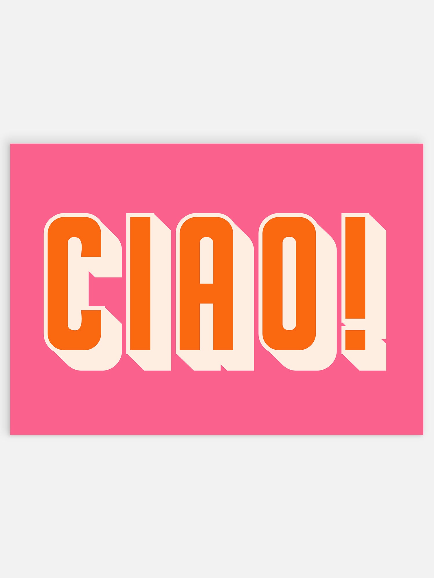 Pink Ciao Typography Poster – Luxe Poster Co